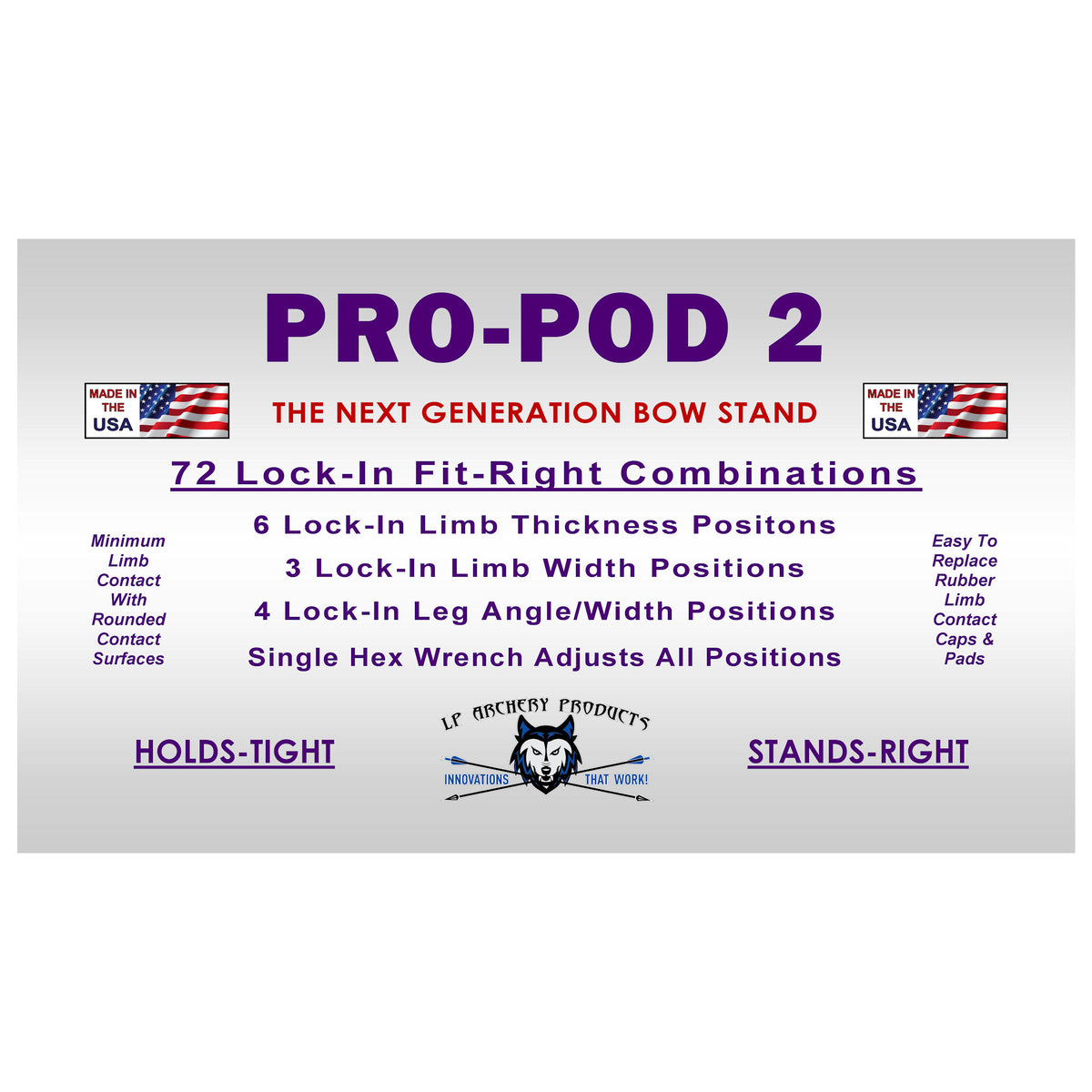 Pro-POD 2, Sterling Dark Gray, 72 Lock-In Positions – LP Archery ...